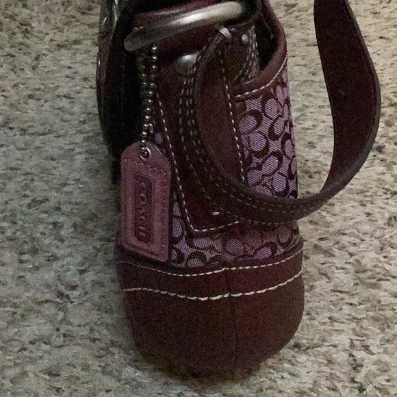 Coach | Bags | Coach Wine Burgundy Red Suede Leather Soho Studded ...